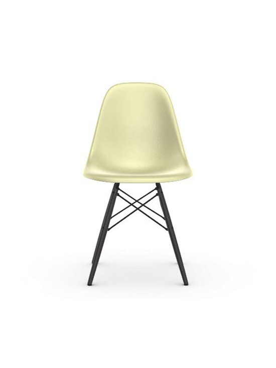 BEIGE Vitra Eames DSW Fiberglass -tuoli parchment/musta vaahtera |55 x ...