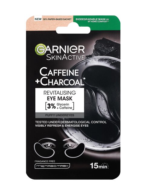 Garnier SkinActive Caffeine + Charcoal Eye Mask acu maska | Stockmann