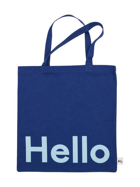 MIDNIGHT BLUE TCX 19-3939 Design Letters DL Tote -laukku |44 x 42 CM ...