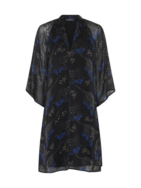 BLACK BLUE LEOPARD PRINT BRUUNS BAZAAR Chiono Wendisa -mekko |36 ...