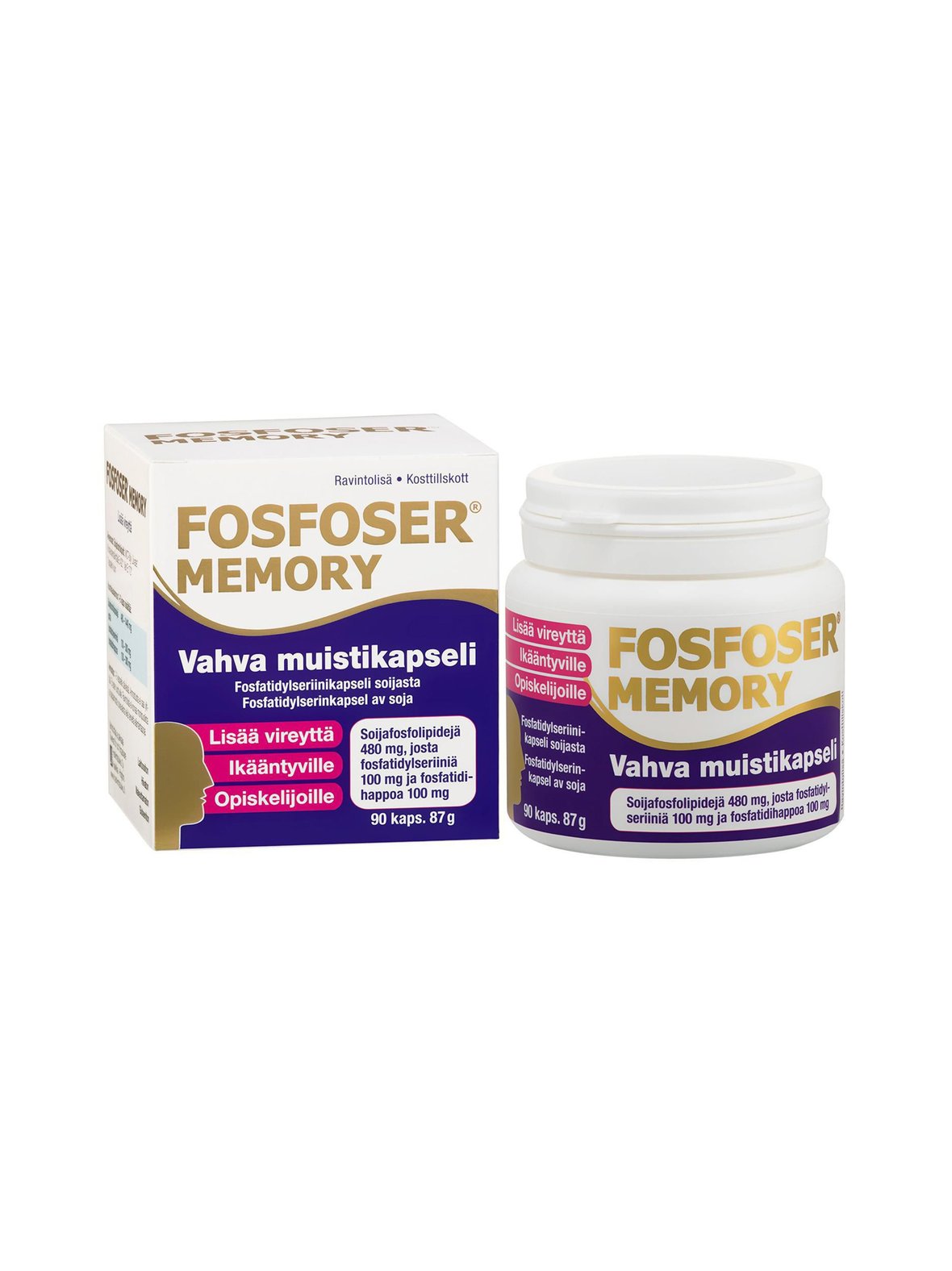 Fosfoser Memory Muistikapseli Ravintolisä 90 kaps./87 g | 87 g ...