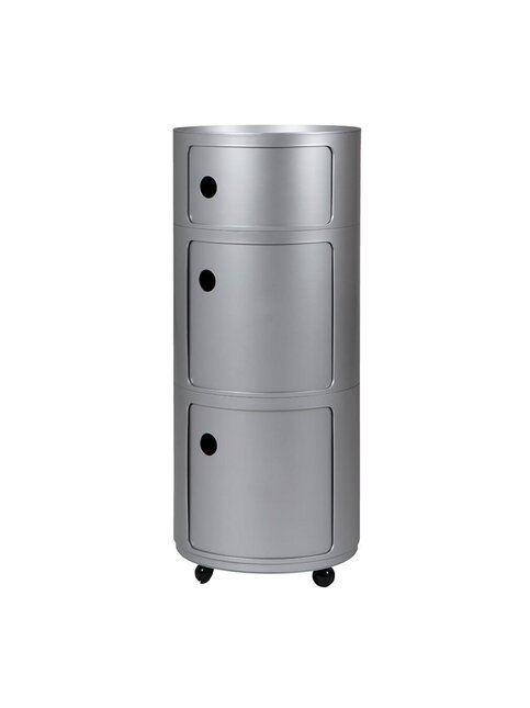 BEIGE Kartell Componibili hopea 3-osainen |3-osainen | Lipastot & tasot ...