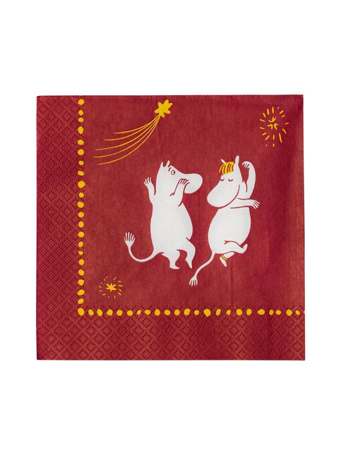 RED Moomin Arabia Juhlan Aika -paperiservetit 33 cm |33 x 33 ...