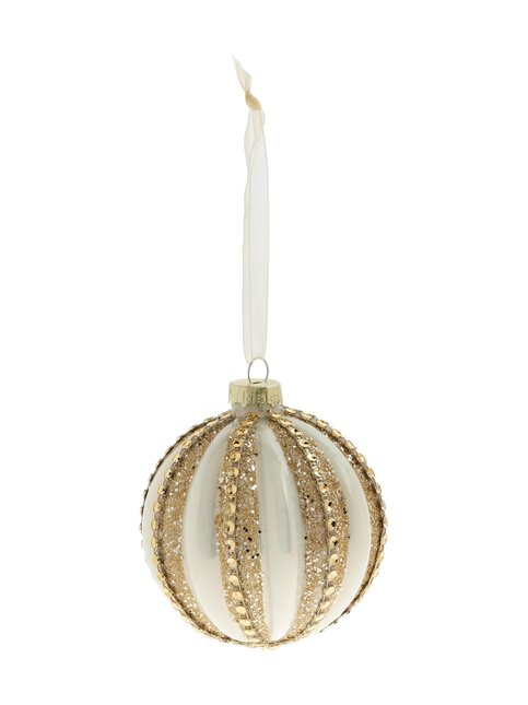 WHITE Villa Stockmann Lasipallo |8x8x8,5 CM | Joulukoristeet | Stockmann