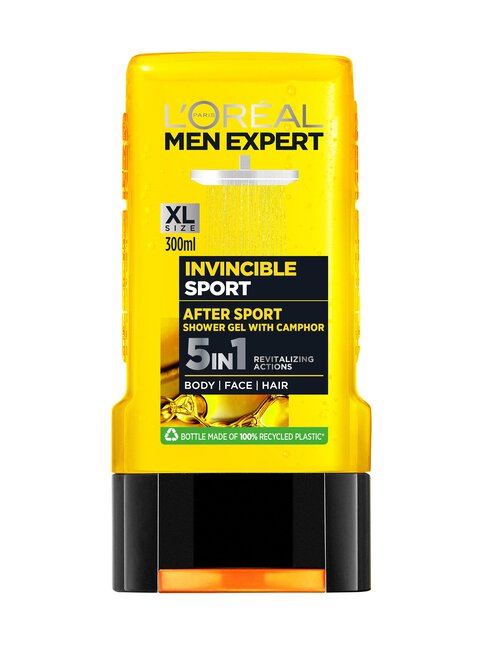 L'ORÉAL MEN EXPERT Men Expert Invincible Sport 5in1 -suihkugeeli, 300ml |300 ml | Vartalonhoito ...