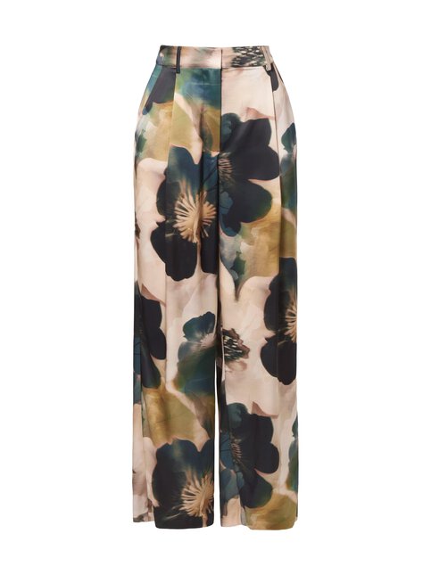 DUSTY POPPY Malina Sarah Elastic Waist Satin -housut |S | Housut ...