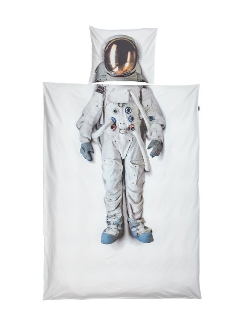 VALKOINEN Snurk Astronaut-pussilakanasetti 150 x 210 cm + 50 x 60 cm ...