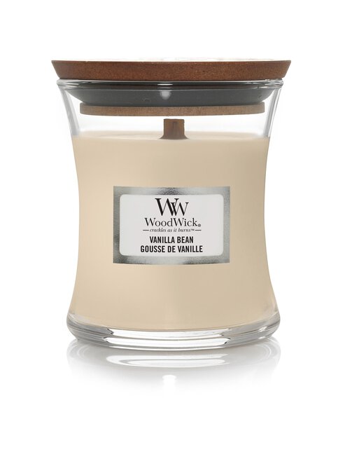CREAM Woodwick Vanilla Bean Mini -tuoksukynttilä |Mini | Kynttilät ...