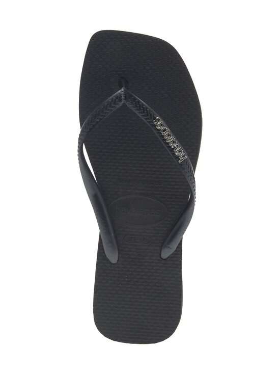 BLACK/SILVER Havaianas Hav. Square Logo Metallic -varvassandaalit ...