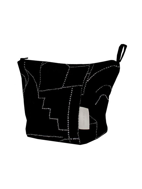 BLACK FABRIC, WHITE PRINT Saana ja Olli Unien Talo -kosmetiikkalaukku ...